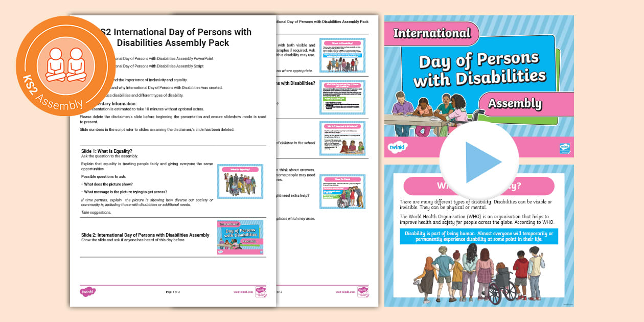 KS2 International Day of Persons with Disabilities Assembly