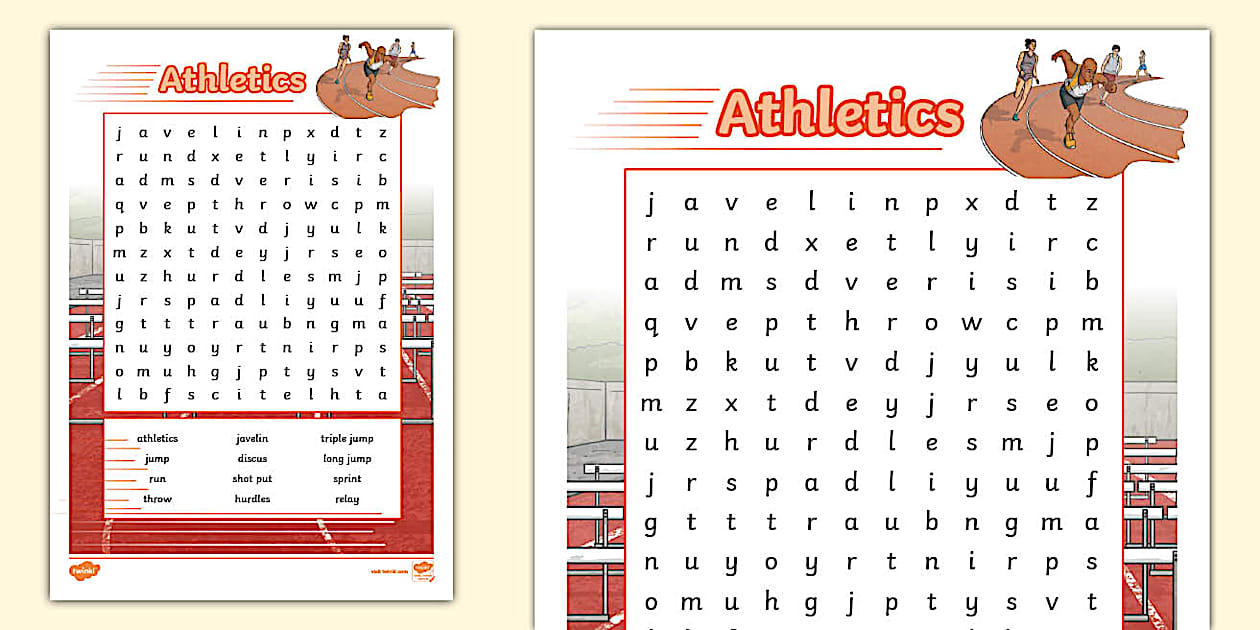 Athletics Word Search - KS2 (teacher made) - Twinkl