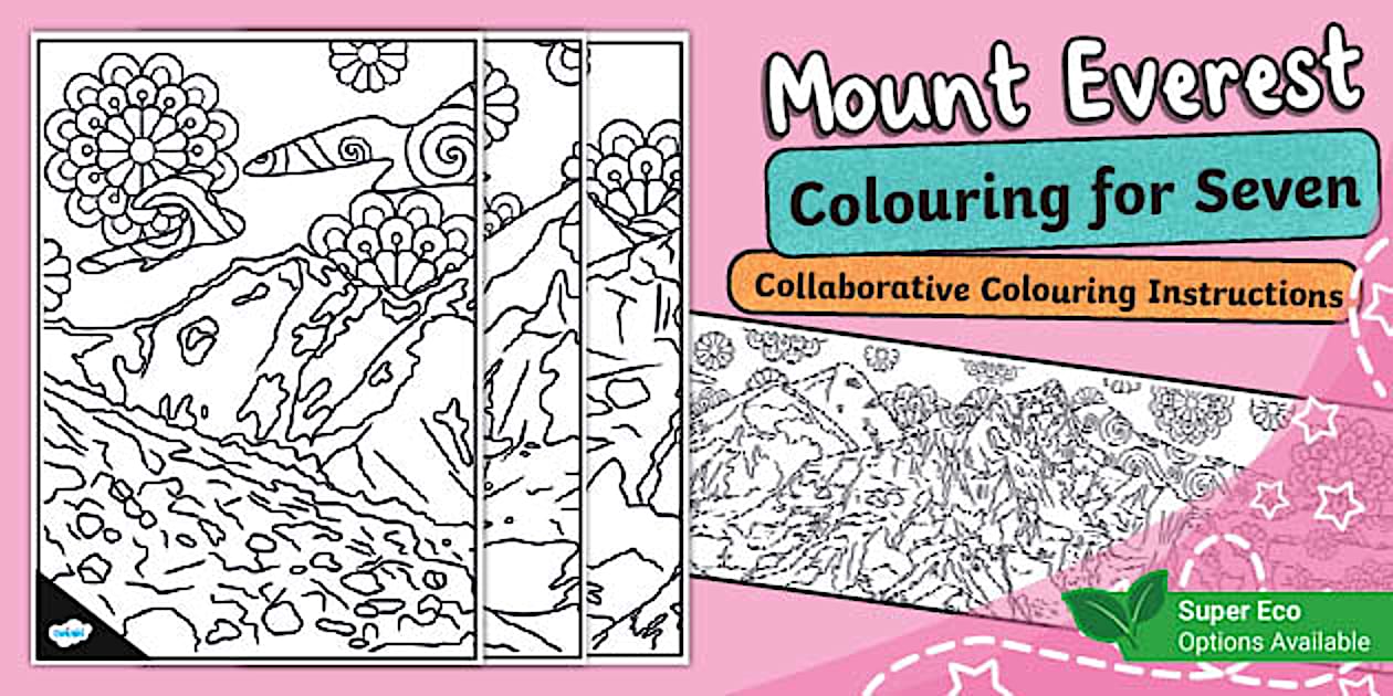 Mount Everest Colouring for Seven | Parents Age 5- 7