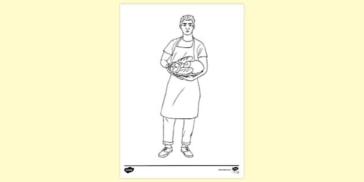Baker Colouring Sheet | Twinkl Resources (teacher made)