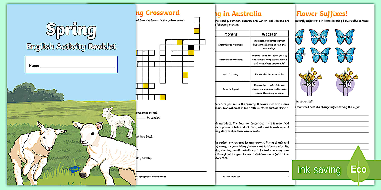 Year 5 Spring Activity Booklet - English - Twinkl