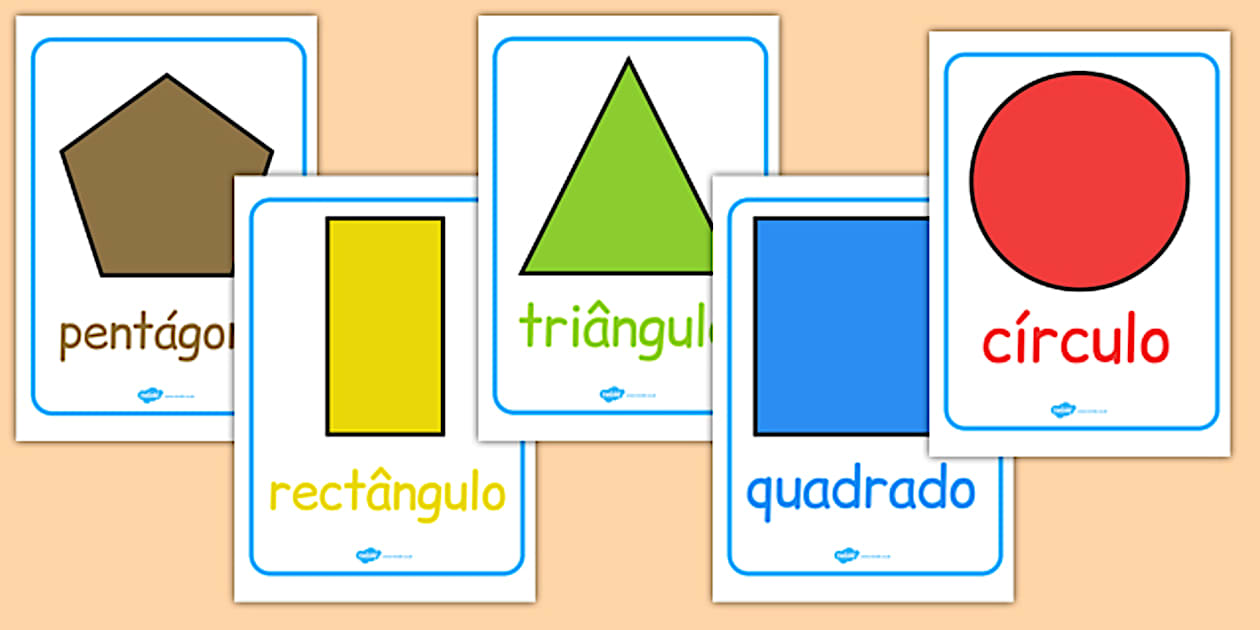 2D Shape Posters Portuguese (Lehrer gemacht) - Twinkl