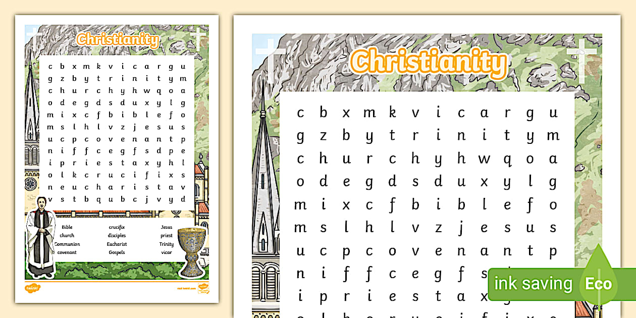 Christianity Word Search (teacher made) - Twinkl