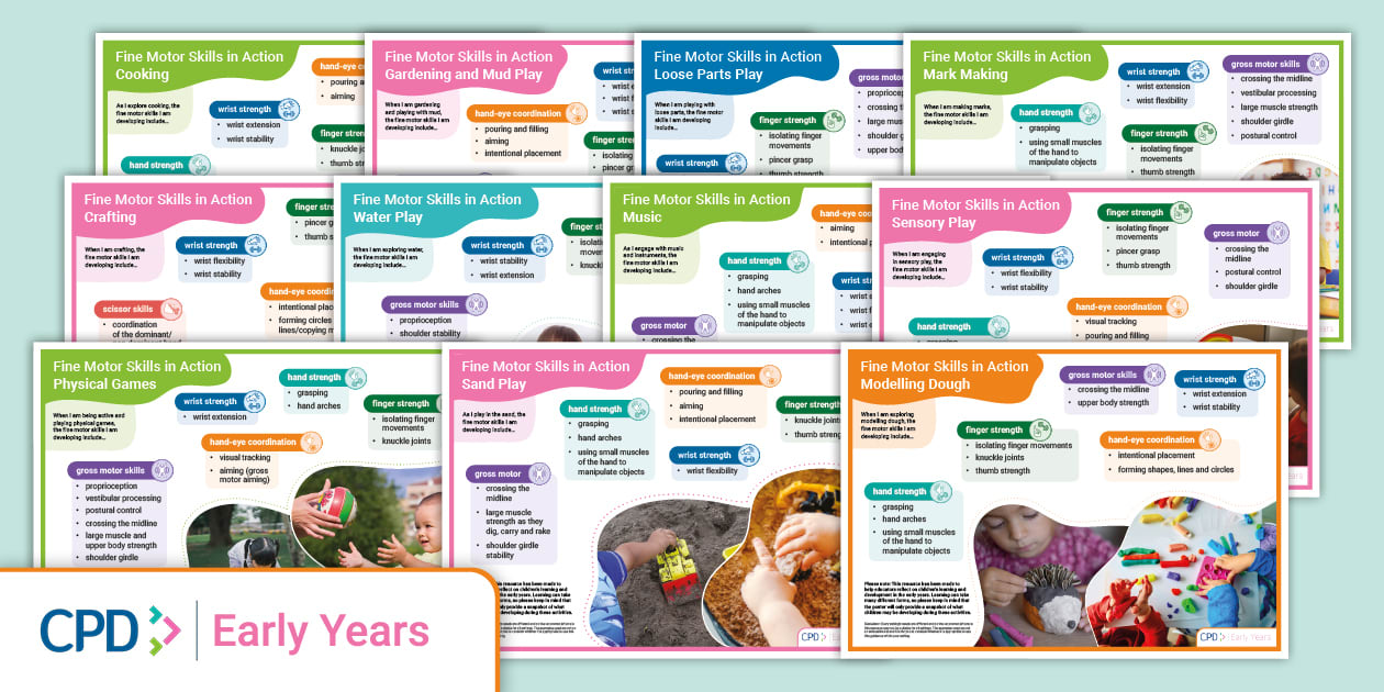 Fine Motor Skills in Action | Poster Pack - Twinkl
