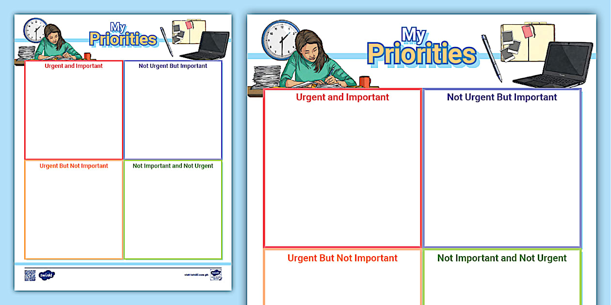 Time Management Matrix | Twinkl (teacher made) - Twinkl