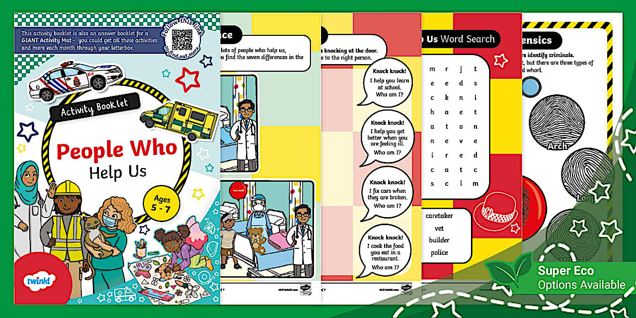 People Who Help Us Activity Booklet (Ages 5 to 7) - Twinkl