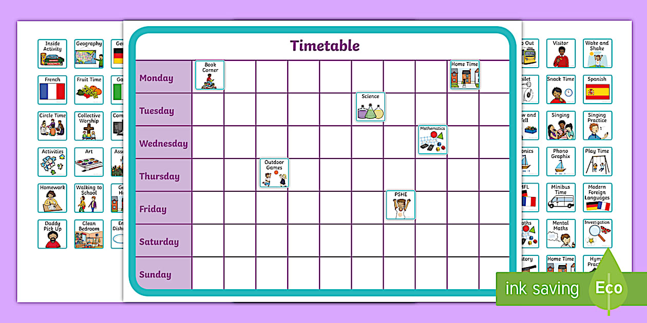 Editable Mini Additional Visual Timetable Cards - Twinkl
