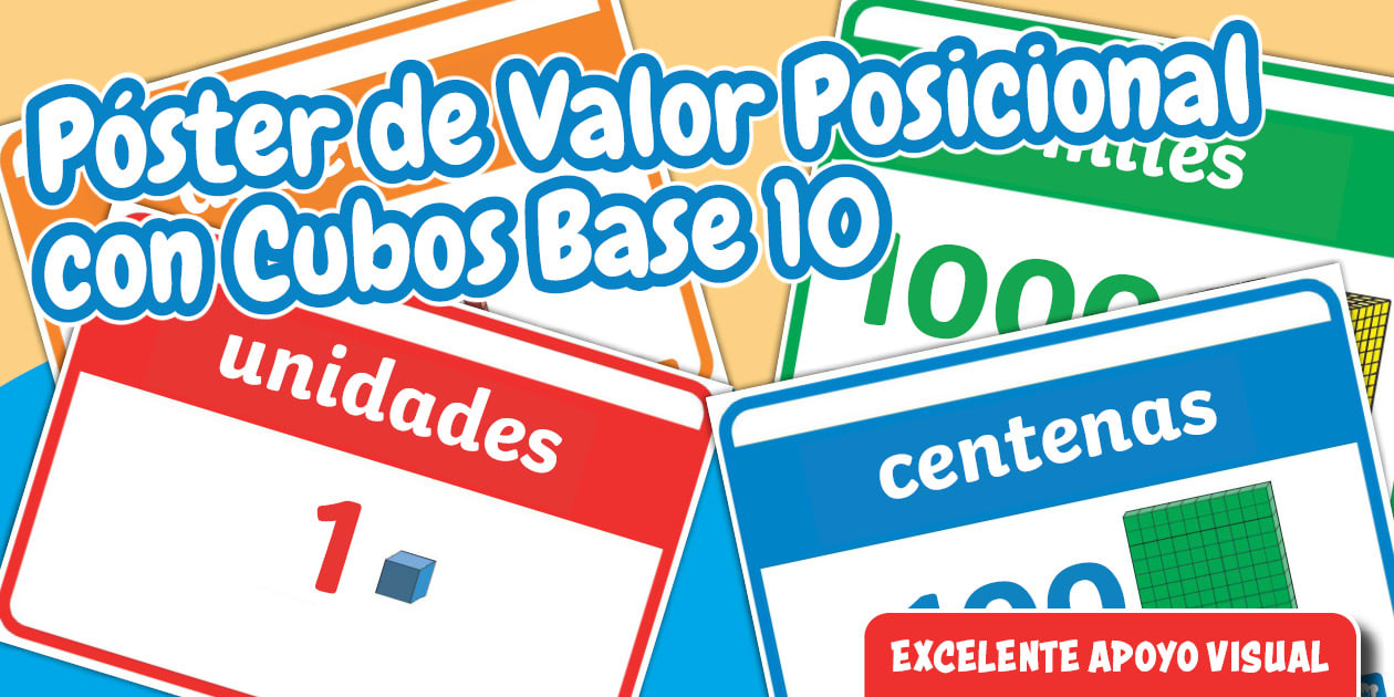 Póster: Valor Posicional - Cubos base 10
