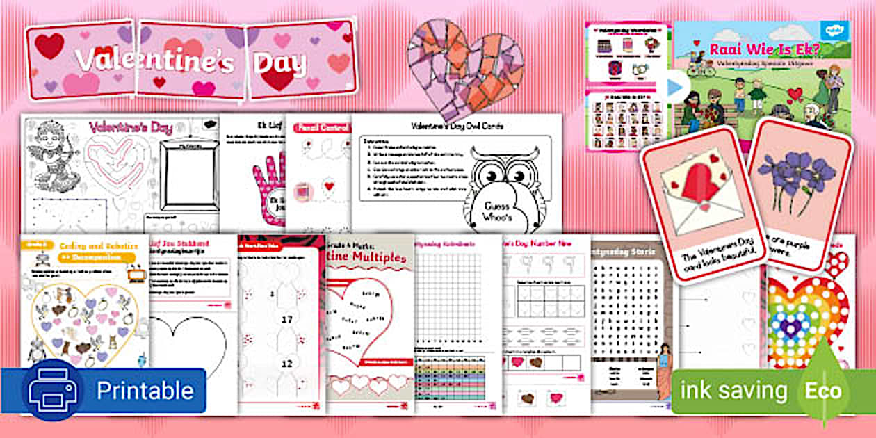 Preschool Valentine Packs for Parents | Intermediate Phase