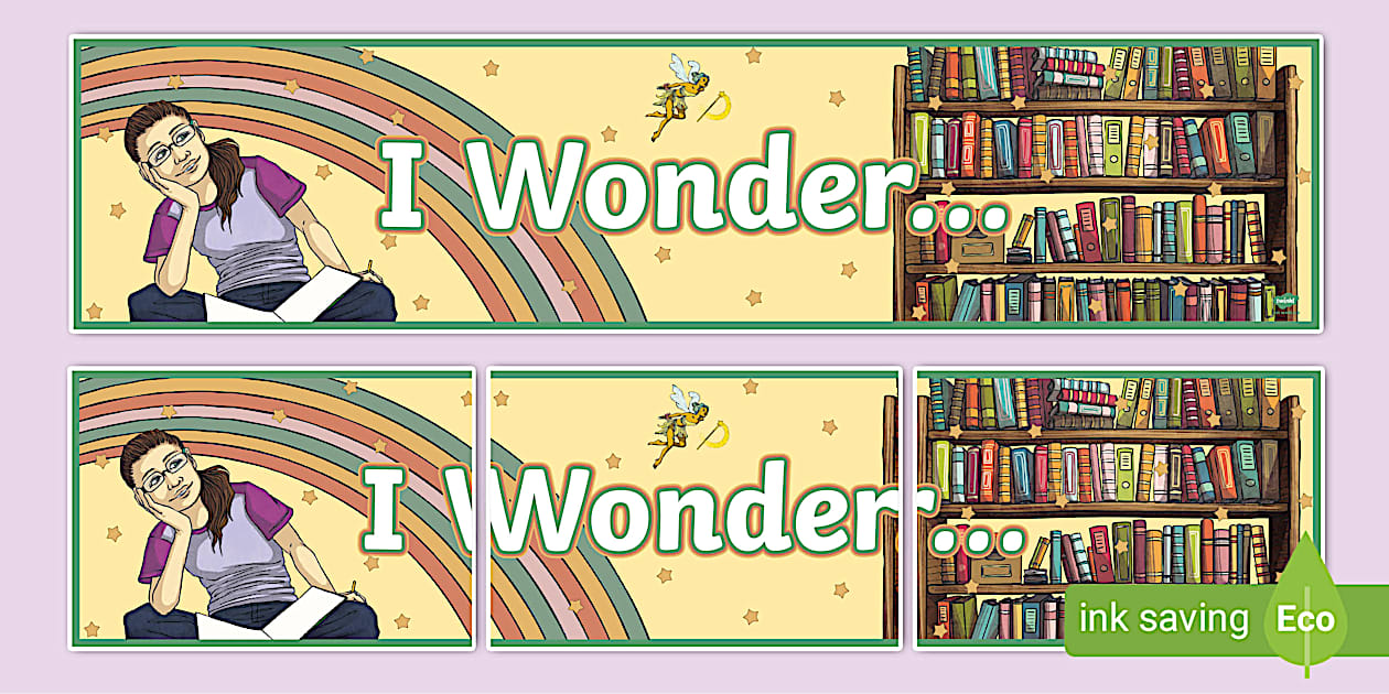 I Wonder Display Banner (teacher made) - Twinkl