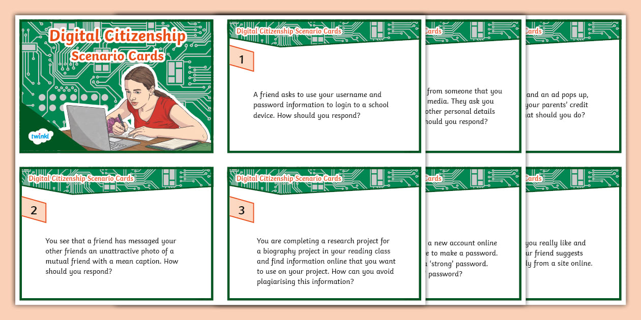 NZ Digital Citizenship Scenario Task Cards