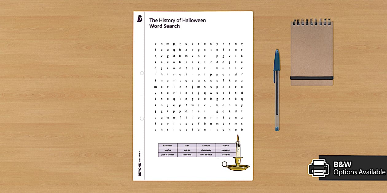 The History of Halloween (Word Search)
