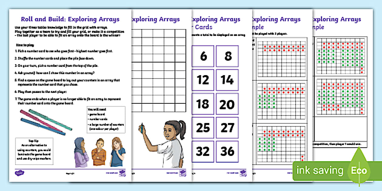 👉 Roll and Build: Exploring Arrays with Counters Game