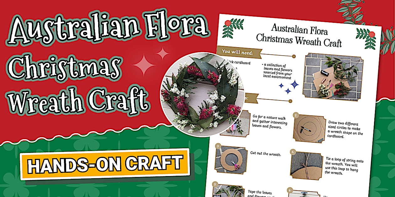 Australian Flora Christmas Wreath Craft