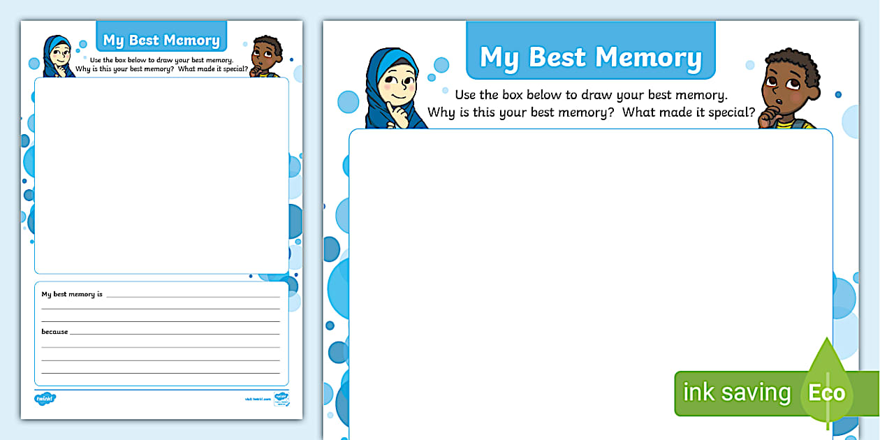 My Best Memory Worksheet (Teacher-Made) - Twinkl