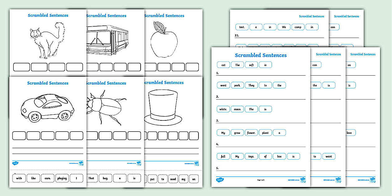 Editable Scrambled Sentences - English - Parents - Twinkl