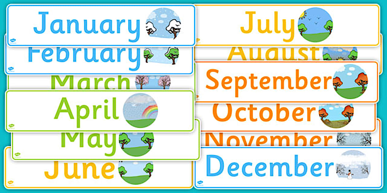 Editable Months of the Year Display Banner Pack - Twinkl