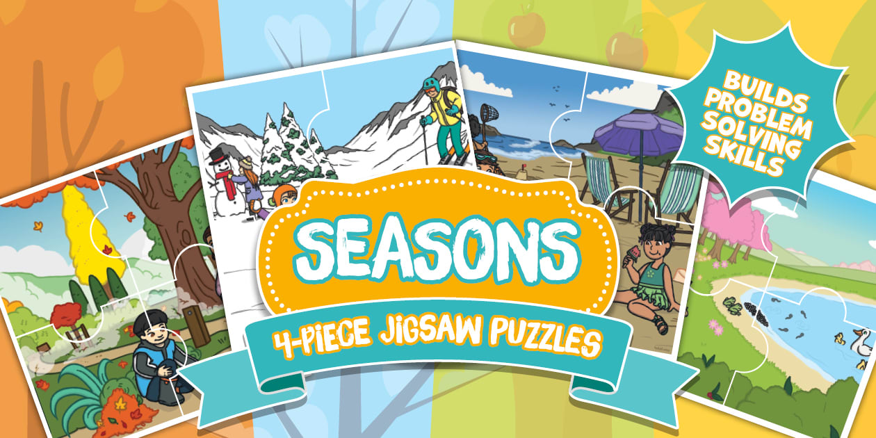 Seasons 4-Piece Jigsaw Puzzles