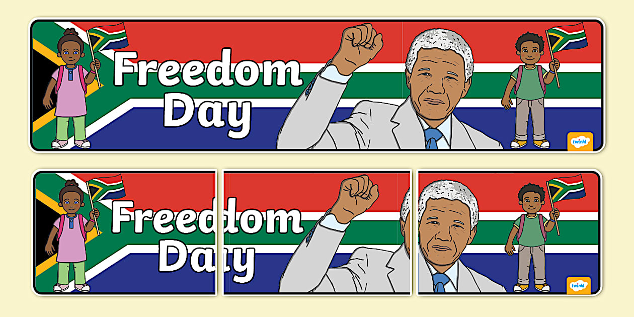Freedom Day Display Banner (teacher made) - Twinkl