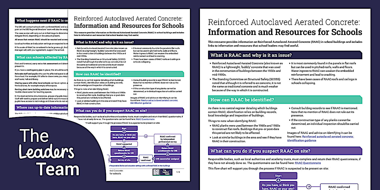 RAAC: Information and Resources for Schools (Teacher-Made)