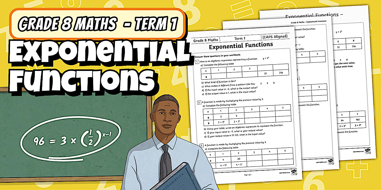 Grade 8 - Maths - Term 1 - Exponential Functions (CAPS Aligned)