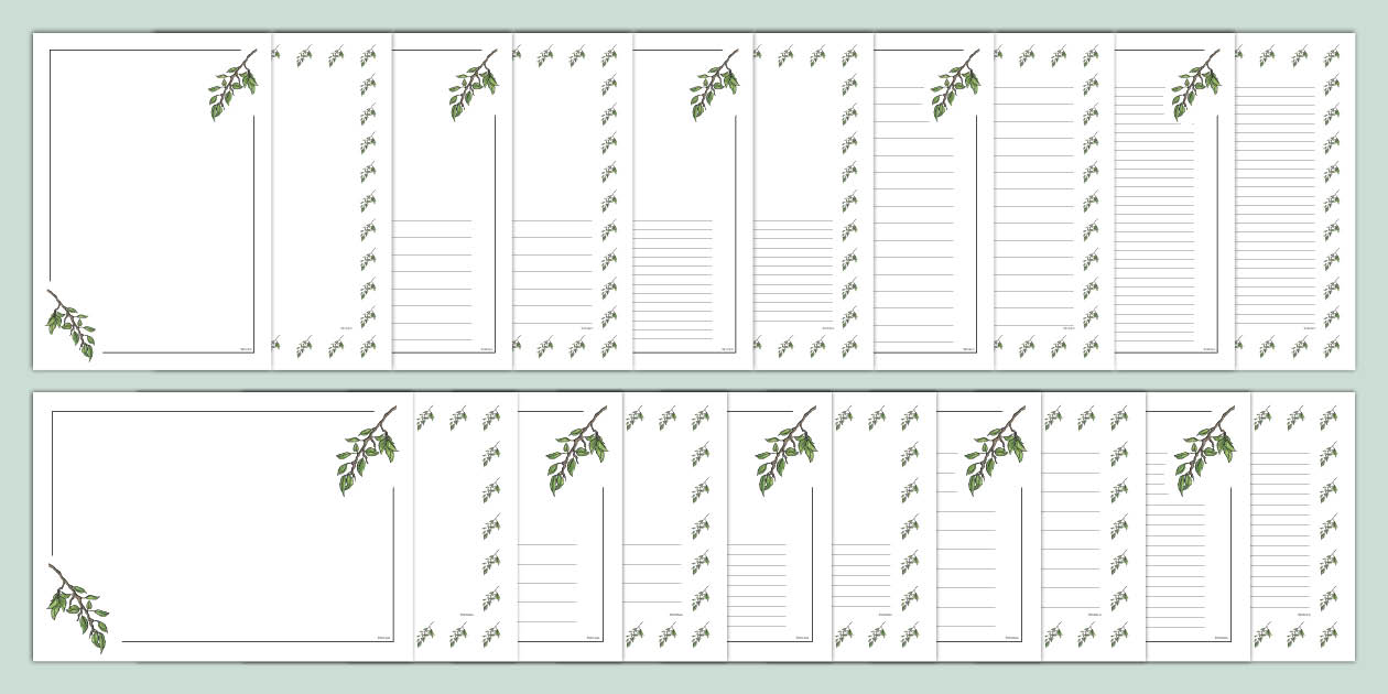 Simple Blank Tree Branch Page Border | Page Borders | Twinkl