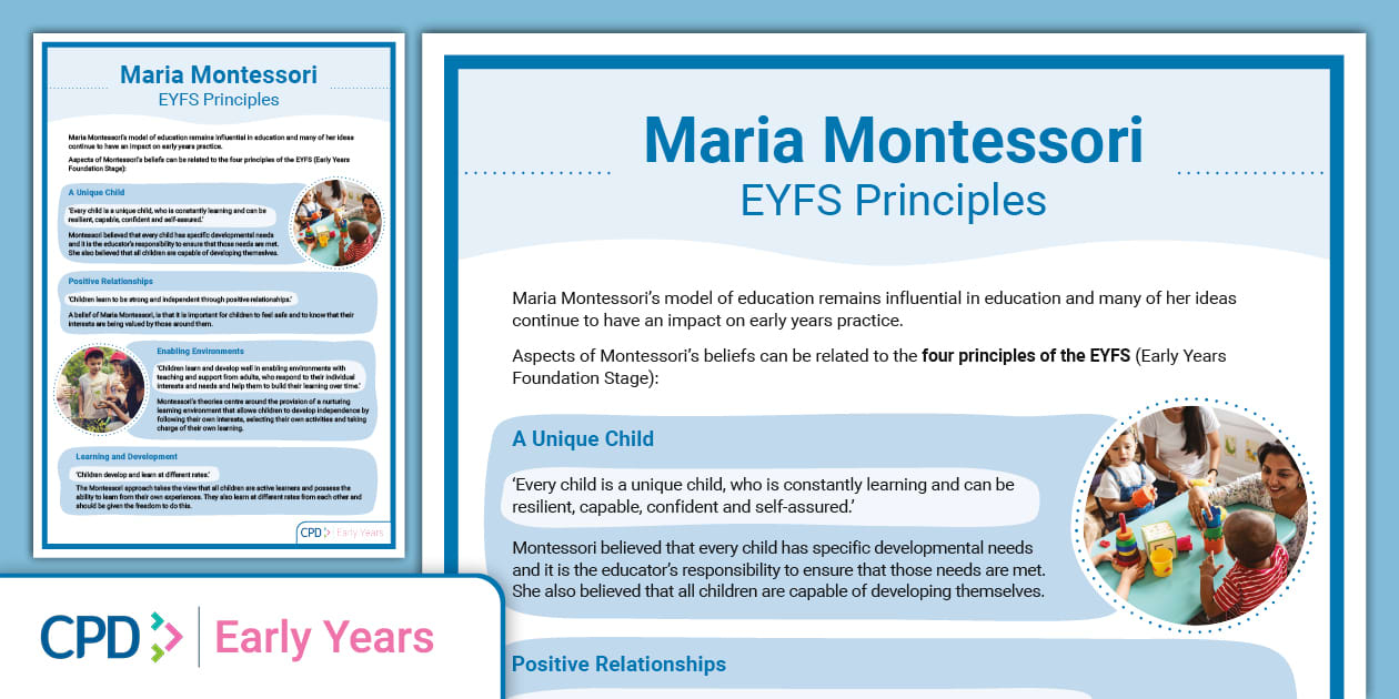 Montessori and EYFS Principles | Poster (teacher made)