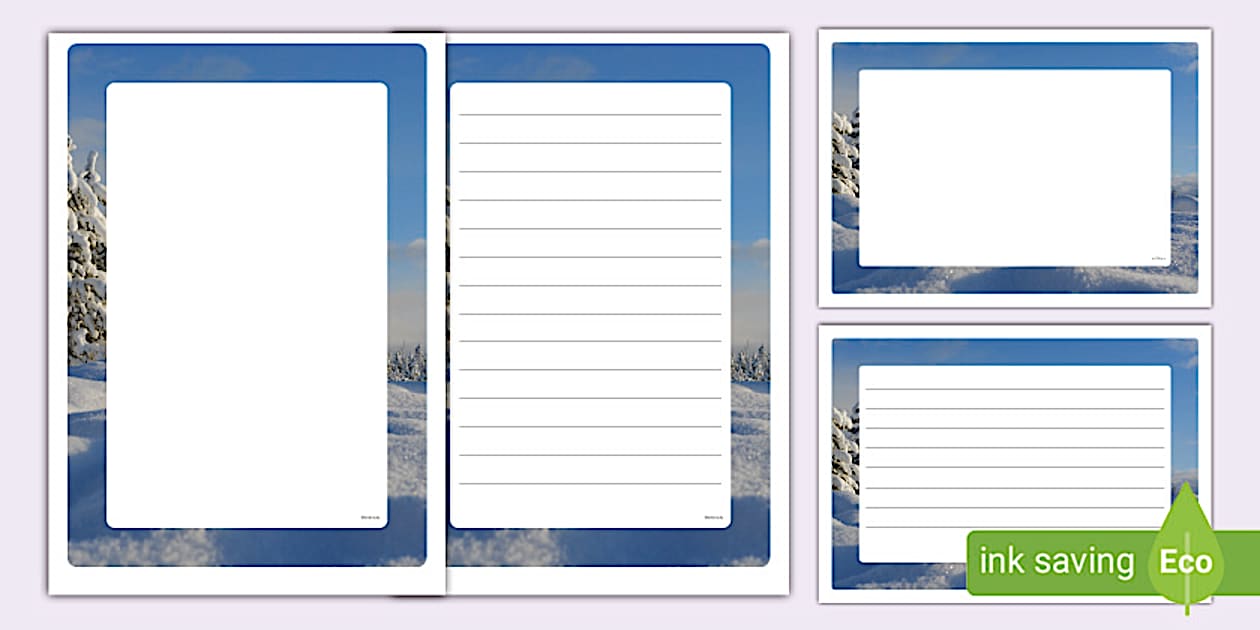 Winter Themed Border Paper