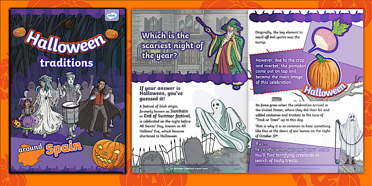 Ebook: Halloween Traditions around Spain (teacher made)