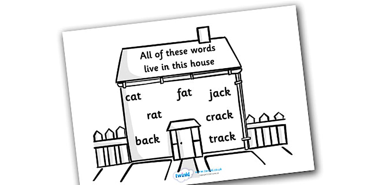 Word Family House (teacher made) - Twinkl