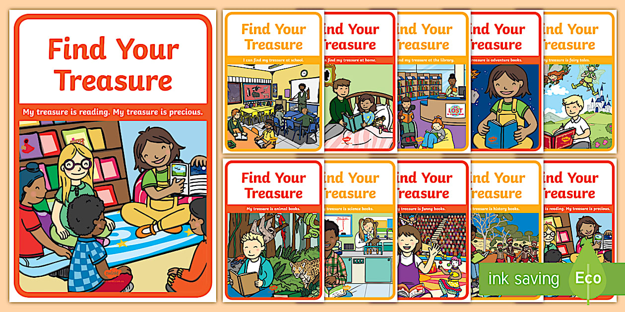 TAS Find Your Treasure Display Posters (teacher made)