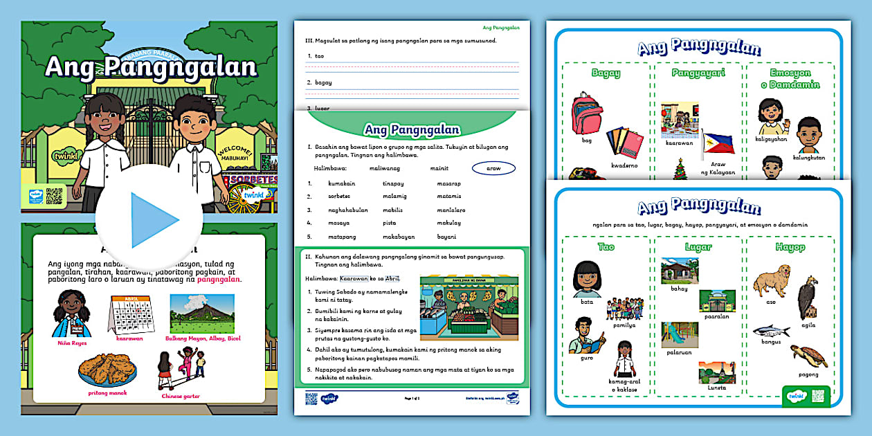 Grade 1: Ang Pangngalan Resource Pack | Grade 1 | Twinkl