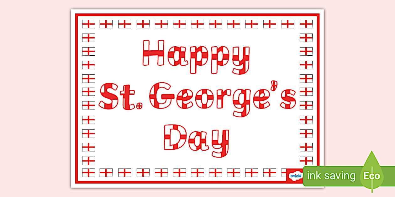 Happy St. George's Day Display Poster (teacher made)
