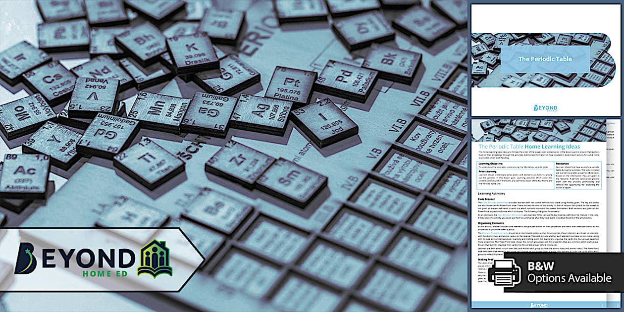 The Periodic Table (Home Learning) | KS3 | Beyond - Twinkl