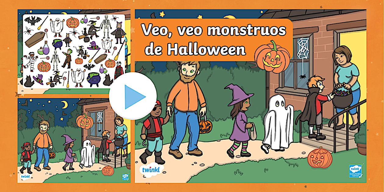 PowerPoint: Veo, Veo monstruos de Halloween - Twinkl