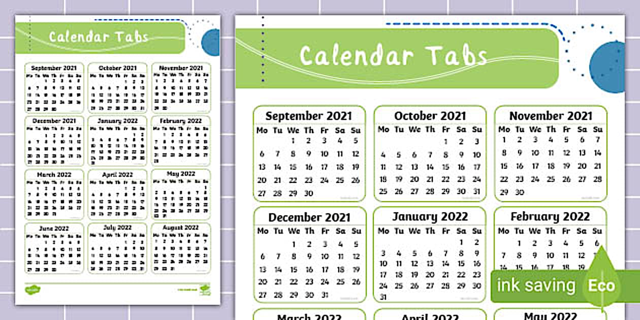 Editable Calendar Tabs Planner Insert (teacher made)