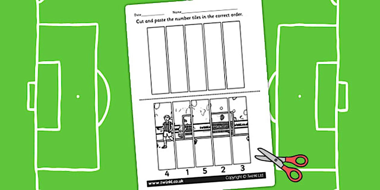 Football Themed Number Sequencing Puzzle (teacher made)