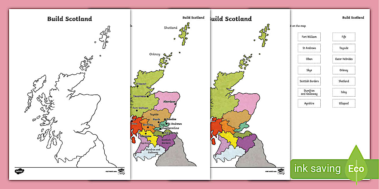Build Scotland Map Jigsaw Puzzle (teacher made) - Twinkl