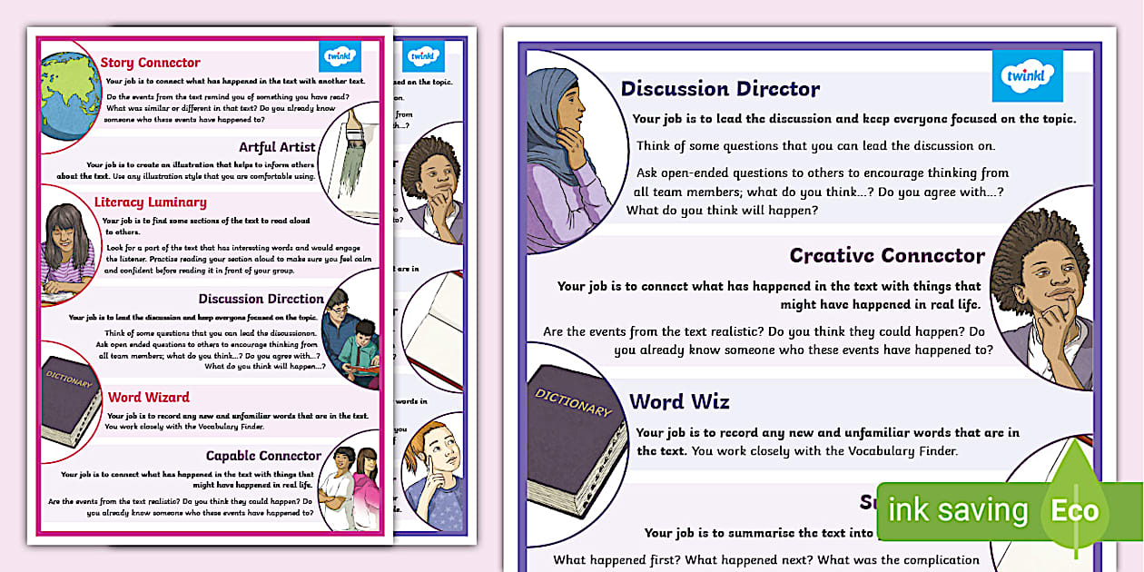 Literature Circle Roles - Discussion Director and More