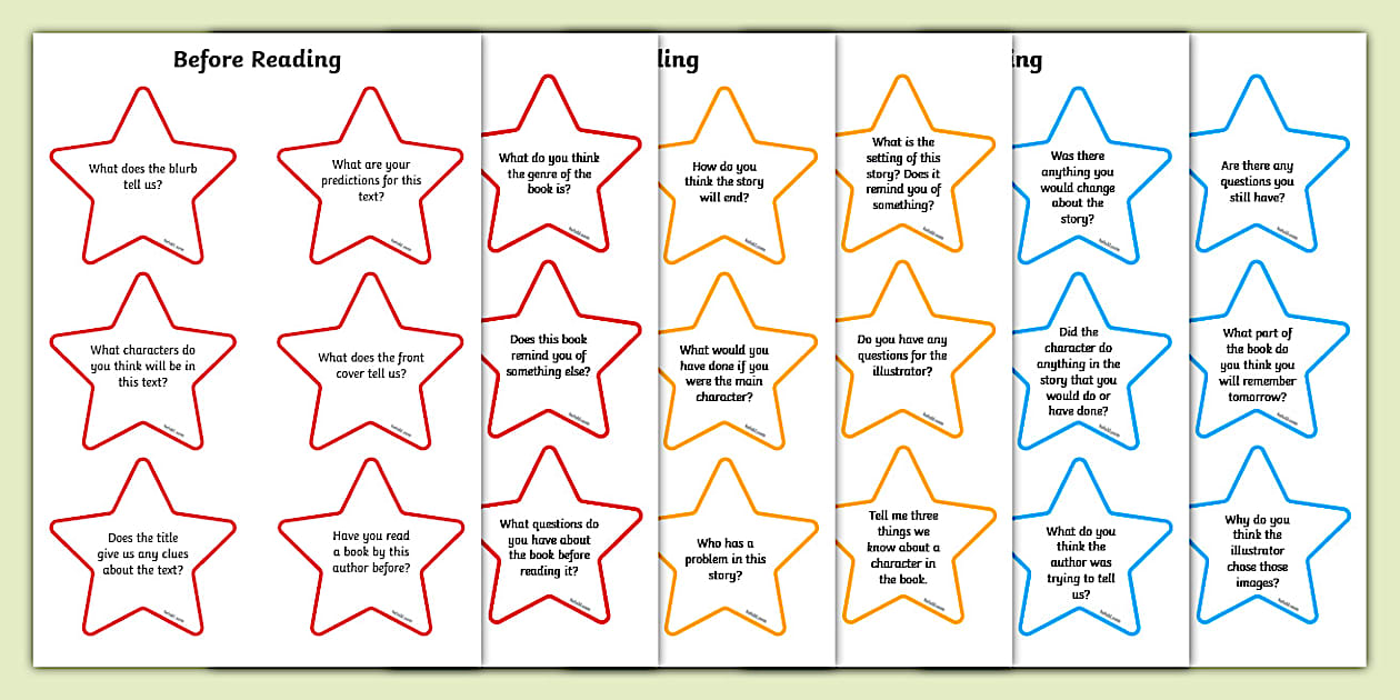 Reading Stars for Comprehension | F-2 Literacy Activities