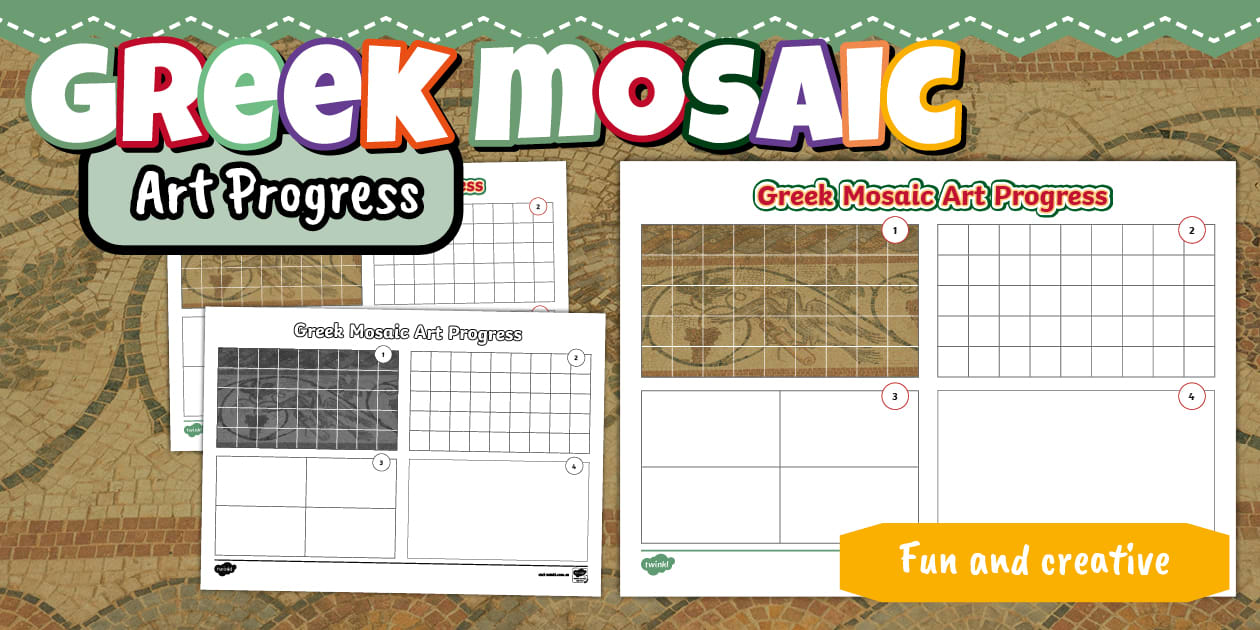 * NEW * Greek Mosaic Art Progress Template