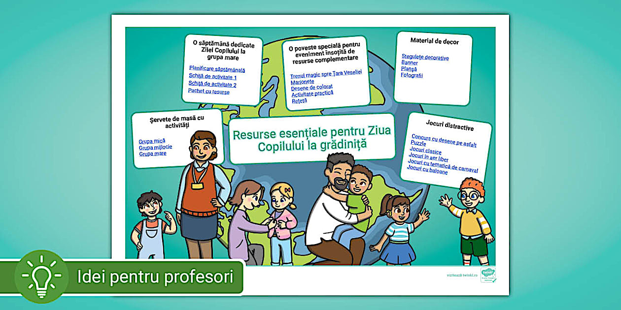 FREE! - Resurse esențiale pentru Ziua Copilului la grădiniță – Idei