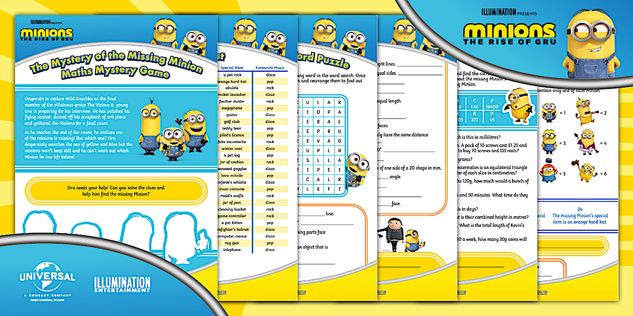 FREE! - 👉 Minions Maths Mystery Game | Universal Studios | Twinkl