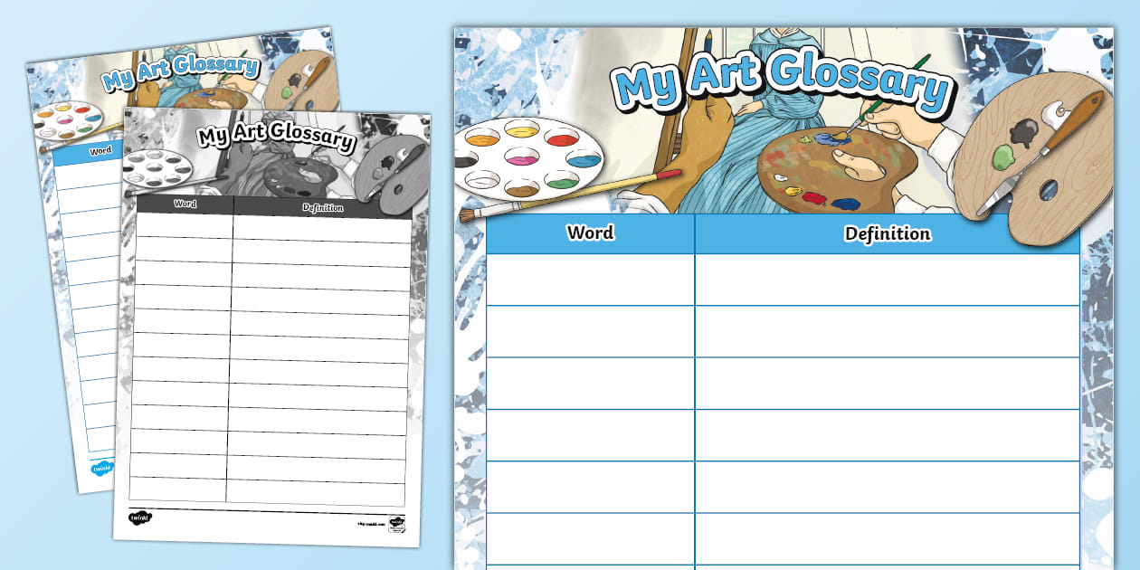 Art Glossary Writing Template - Twinkl Art (teacher made)