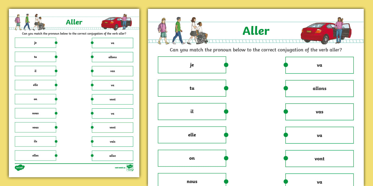 Verbe Aller Exercices PDF | Ressource Twinkl (teacher made)