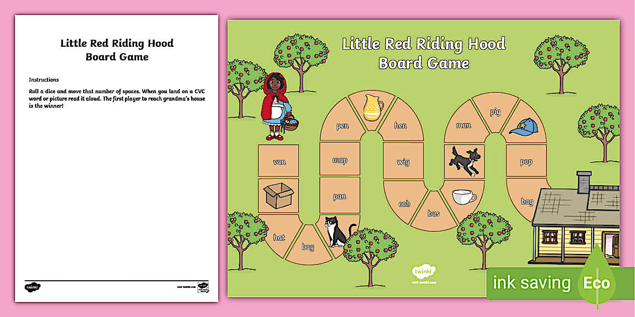 Little Red Riding Hood CVC Word Games | Teacher-Made