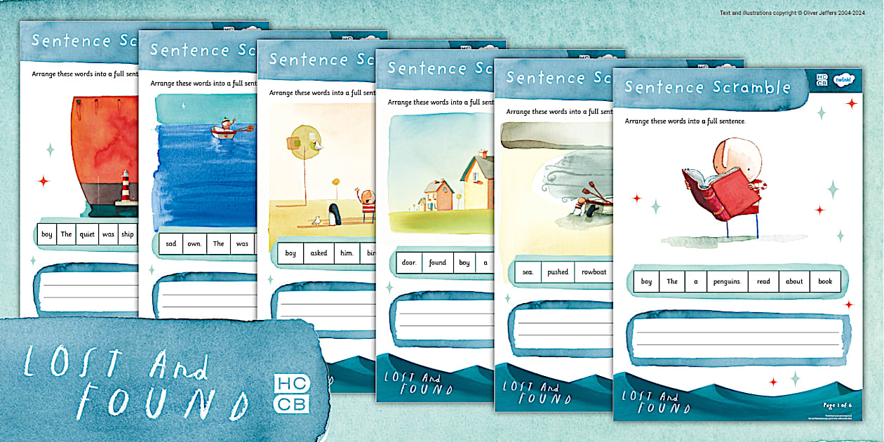 FREE! - Lost and Found: Sentence Scramble Activity - Twinkl