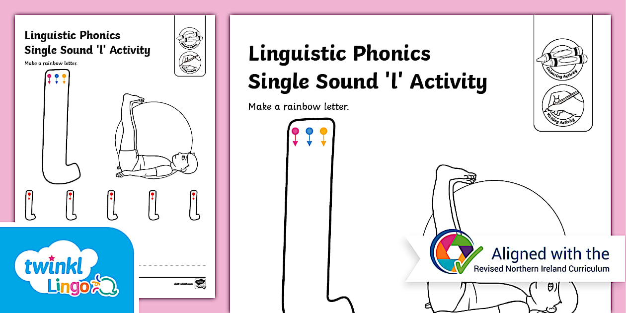 Linguistic Phonics Single Sound 'l' Activity Sheet - Twinkl