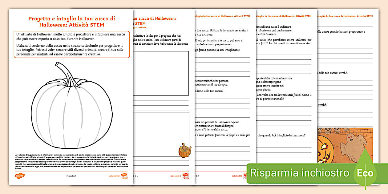 Progetta e intaglia la tua zucca di Halloween: Attività STEM