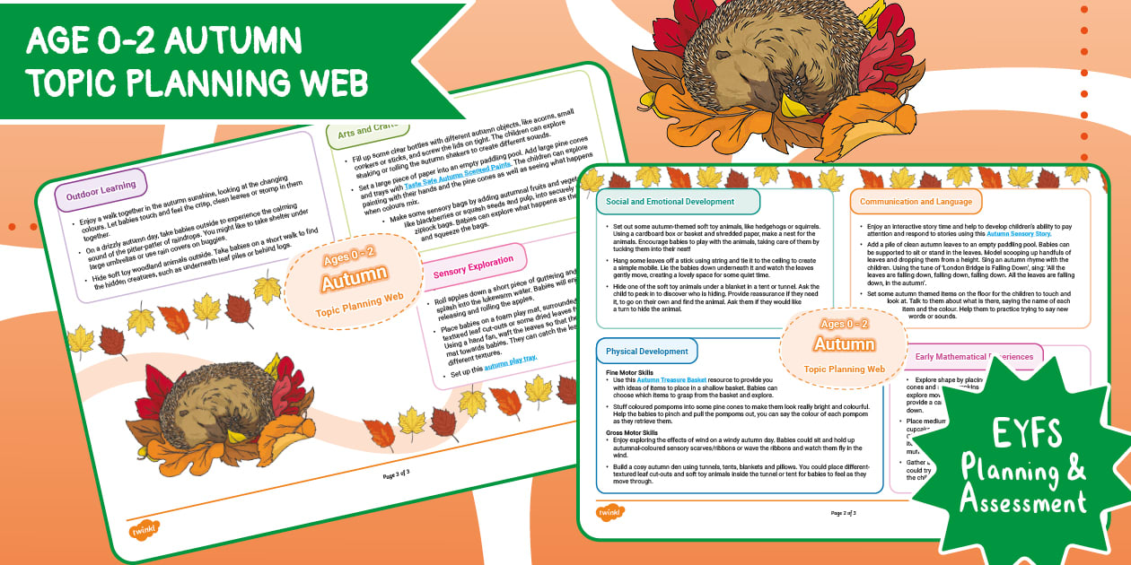 Northern Ireland EYFS Age 0-2 Topic Planning Web: Autumn
